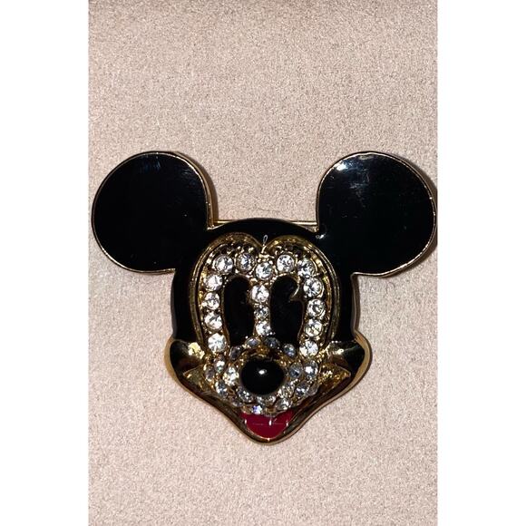Disney | Jewelry | Vintage Disney Mickey Mouse Crystal Rhinestones ...